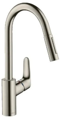Hansgrohe Focus M41 - Dřezová baterie s výsuvnou sprškou, vzhled nerezu 31815800