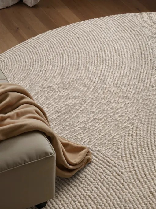 Koberec Hanse Home Calmio naturální / bílý kruh