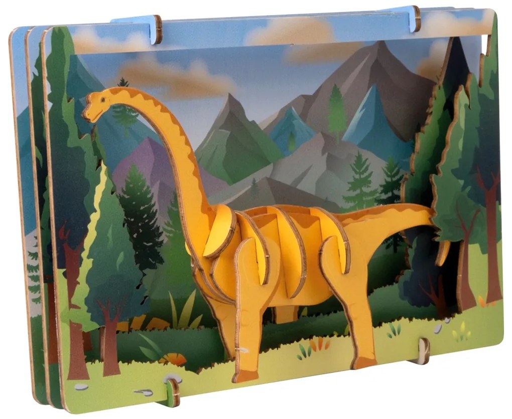 EscapeWelt 3D dřevěné puzzle Brontosaurus