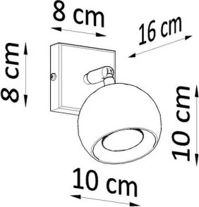 Nástěnné bodové svítidlo SOLLUX Oculare GU10 1x40W bez zdroje SL.0437 bílá