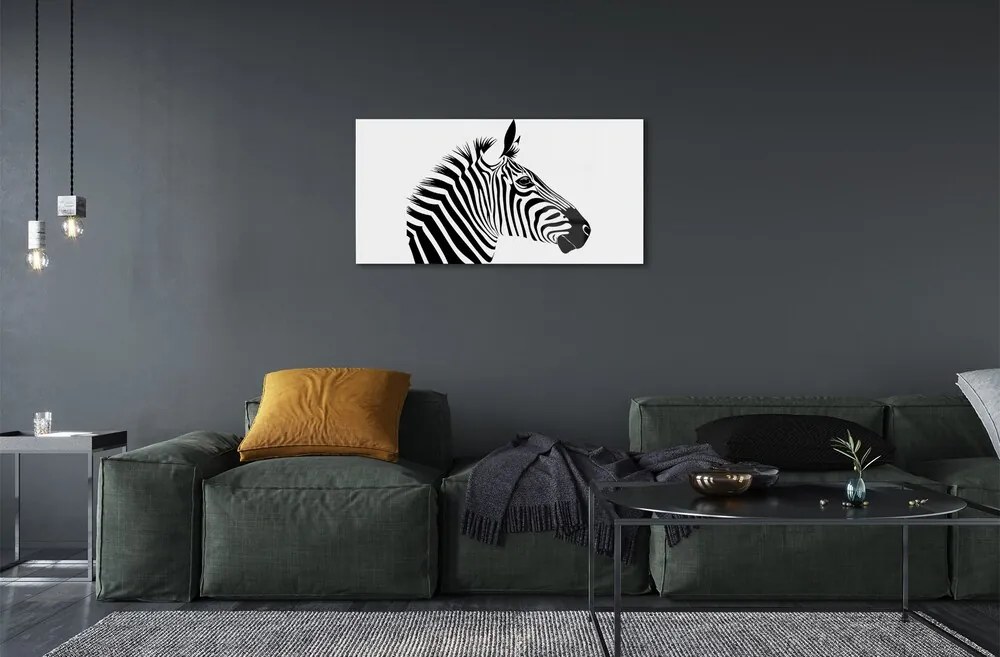 Obraz na skle Ilustrace zebra 120x60 cm