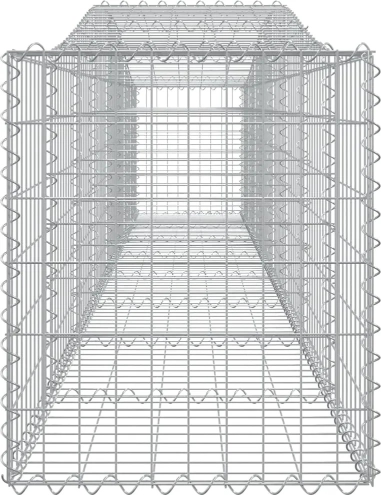 Klenuté gabionové koše 25 ks 400x50x60/80 cm pozinkované železo 3145941