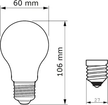 Philips Classic LEDbulb A60 7W / 60W E27 / matná / 4000K neutrální bíl
