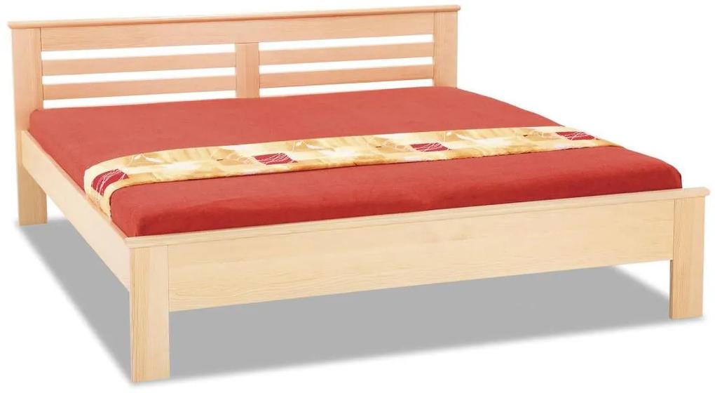 Krajča Manželská postel z masivu Aneta 200 x 200 cm Povrchová úprava: Barevný lak RAL, Druh dřeva: Borovice