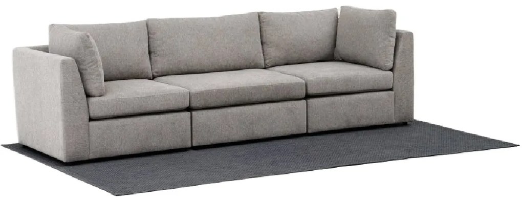 Hanah Home Třímístná pohovka MOTTONA světle šedá