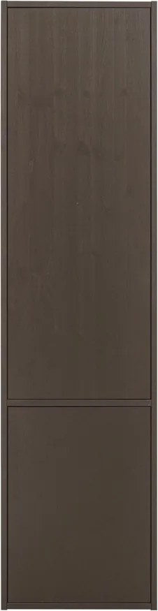 Tmavě hnědá modulární skříňka z borovicového dřeva 55x215 cm Meggy – WOOOD