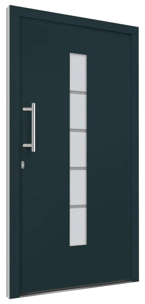 Vchodové dveře hliník a PVC antracitové 100 x 210 cm - Default Title