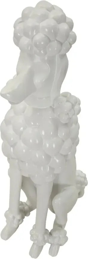 Dekorativní soška Dog 61 cm bílá