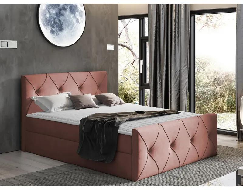 Kontinentální postel Xirious Lux, Rozměr postele: 200x200, Barva:: Mono 242