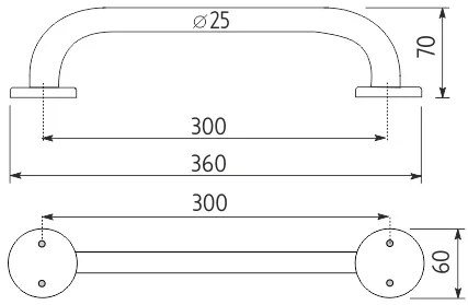 Nimco Madlo 300x25 mm - BM 7035-18