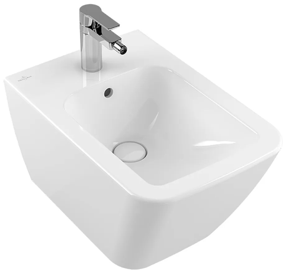 VILLEROY & BOCH Villeroy Boch FINION bidet závěsný, bílá alpin CeramicPlus, 446500R1