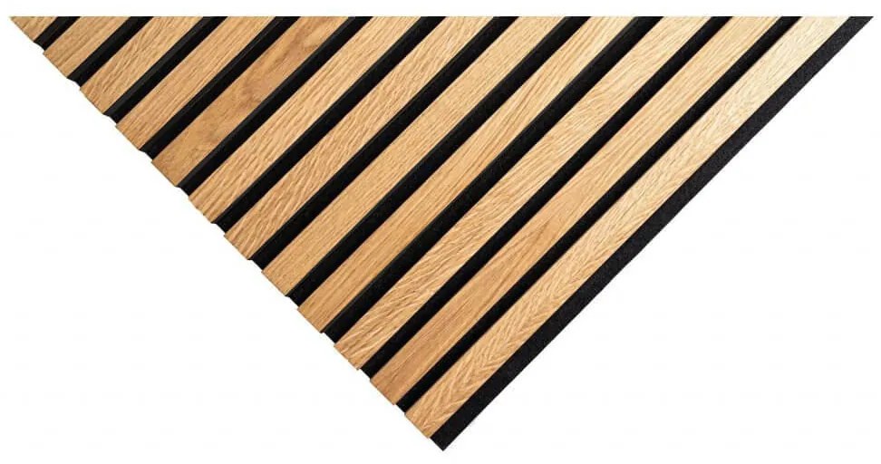 Dekorační obkladový SLAT panel akustic 27-14 Dub Olej MDF Natur 240cm x 60cm