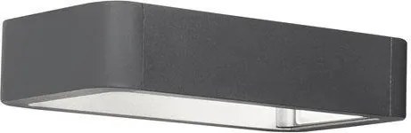 NV 9104021 Venkovní nástěnné svítidlo NED tmavě šedý hliník skleněný difuzor LED 2x6W 3000K 220-240V 2x38st. IP54 světlo po dvou stranách - NOVA LUCE