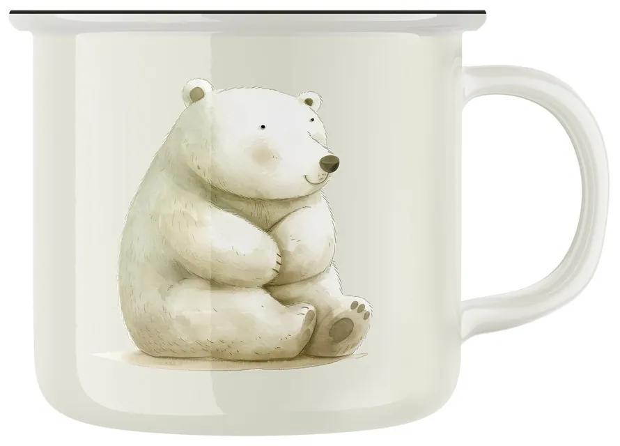 Keramický retro hrnek "Lední medvěd", Keramický retro 400 ml