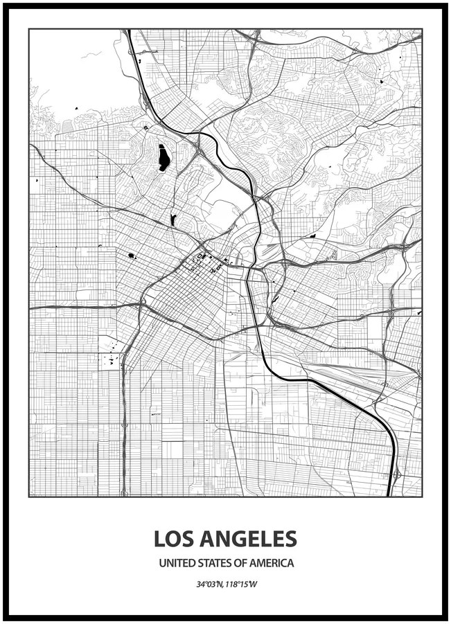 Plakát Mapa města (více variant měst) Rozměr plakátu: 50 x 70 cm, Město: Venice