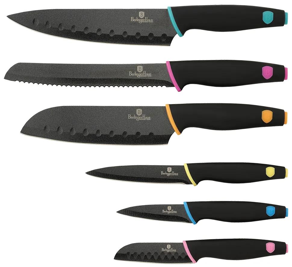 6dílná sada kuchyňských nerezových nožů BLACK 20923