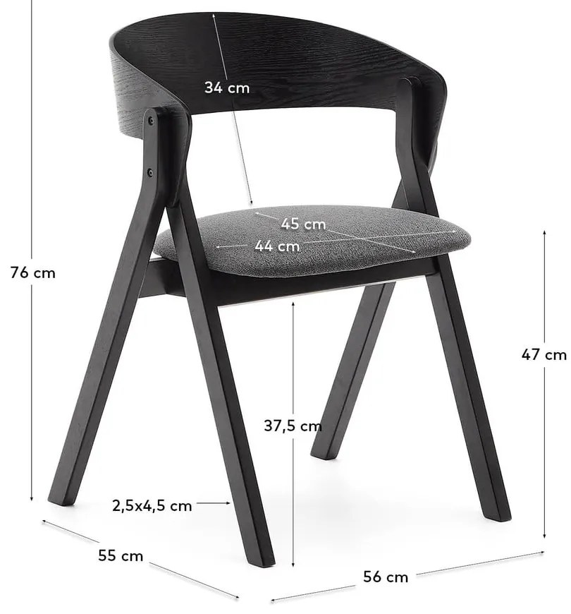 Černá jídelní židle Godia – Kave Home