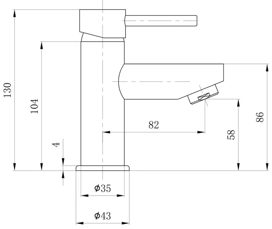 Stojánková umyvadlová baterie v leskle stříbrné barvě Small – Sapho