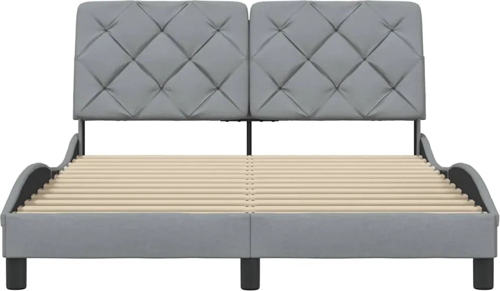 Rám postele bez matrace světle šedý 140 x 200 cm textil 3310601
