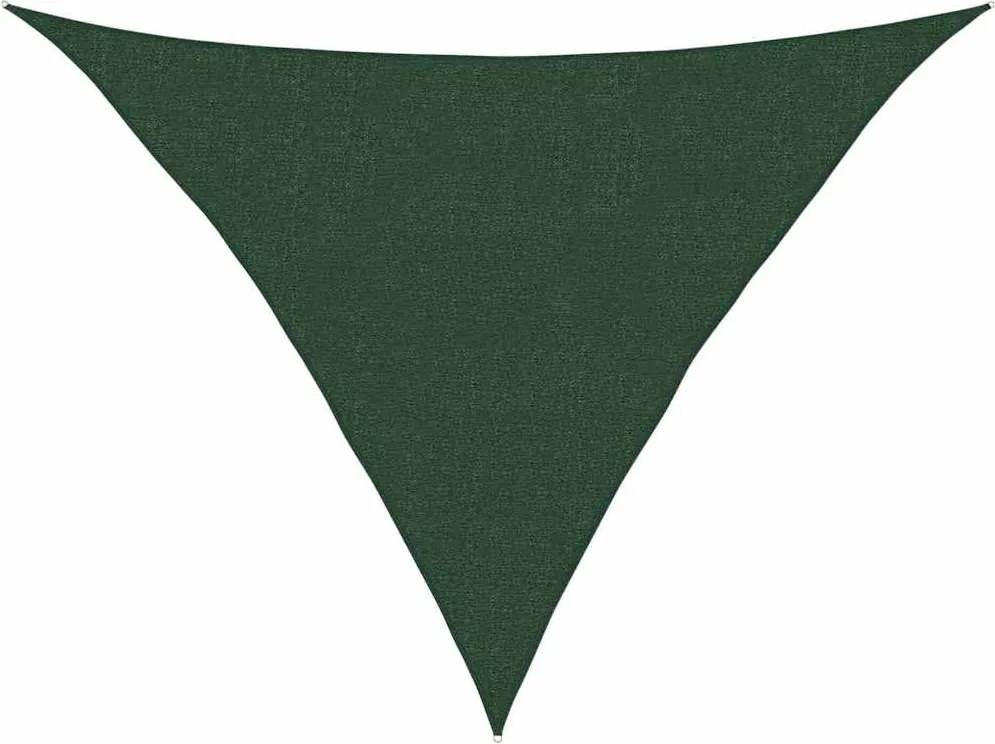 Plachta proti slunci 160 g/m² tmavě zelená 2,5x2,5x3,5 m HDPE 311471