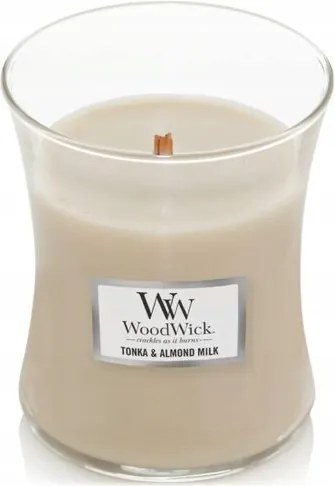 WoodWick střední svíčka Tonka & Almond milk 275 g