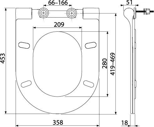 ALCADRAIN WC sedátko slim softclose, duroplast (A67SLIM)