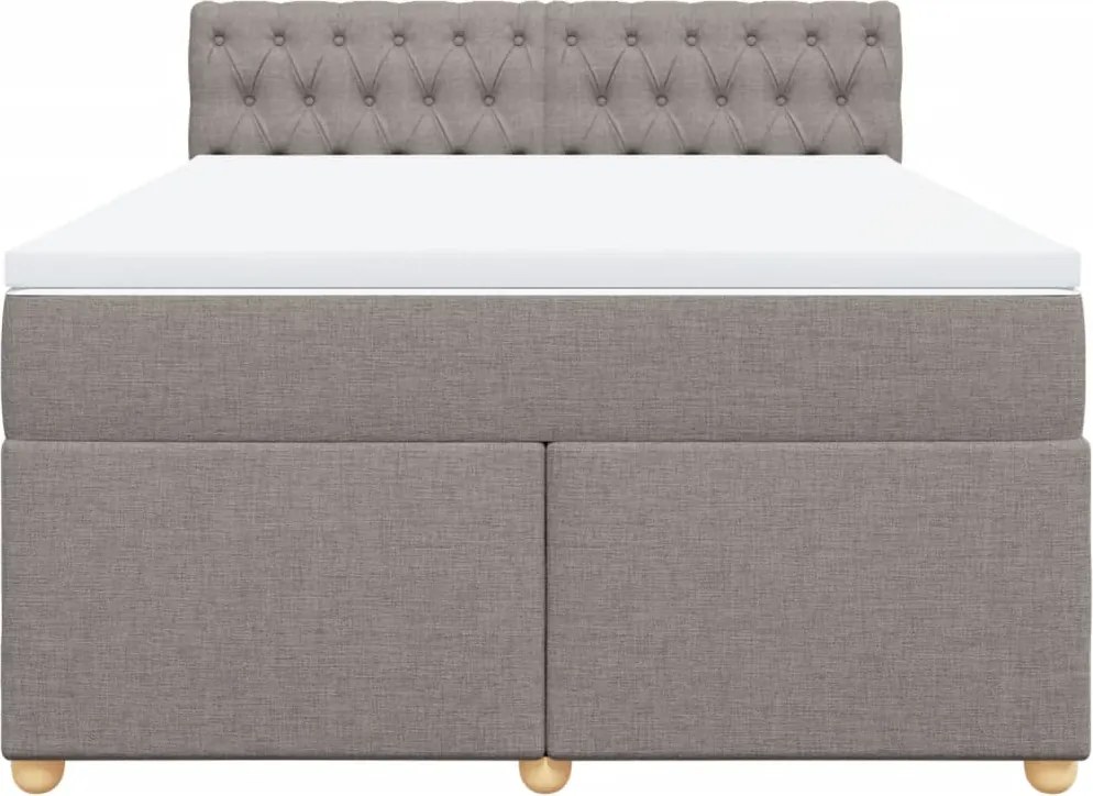 Box spring postel s matrací taupe 160x200 cm textil 3286742