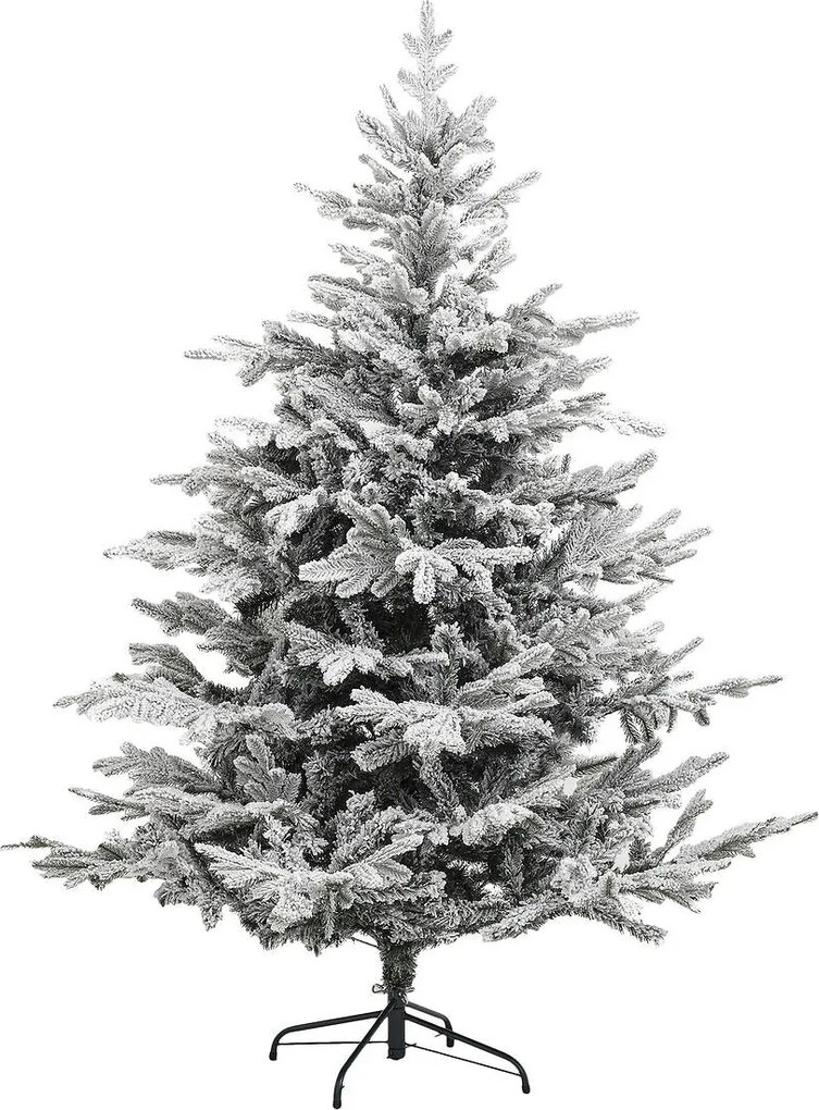 Umělý vánoční stromeček na kovovém stojanu, s umělým sníhem, 150 cm