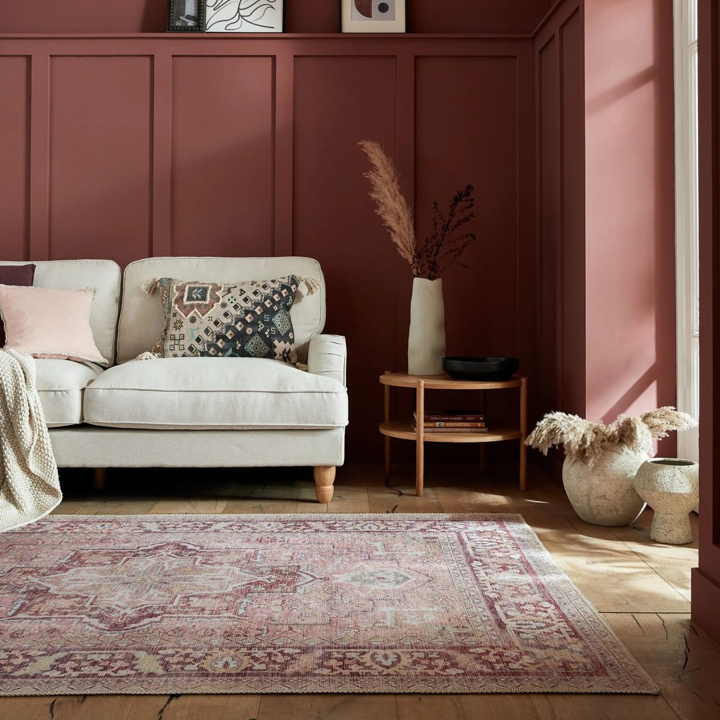 Flair Rugs, Kusový koberec Hebden Windsor Pink, 120x170, růžová, ložnice