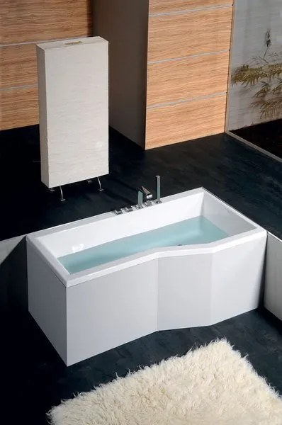 Polysan, VERSYS L asymetrická vana 160x84x70x47cm, bílá, 14611