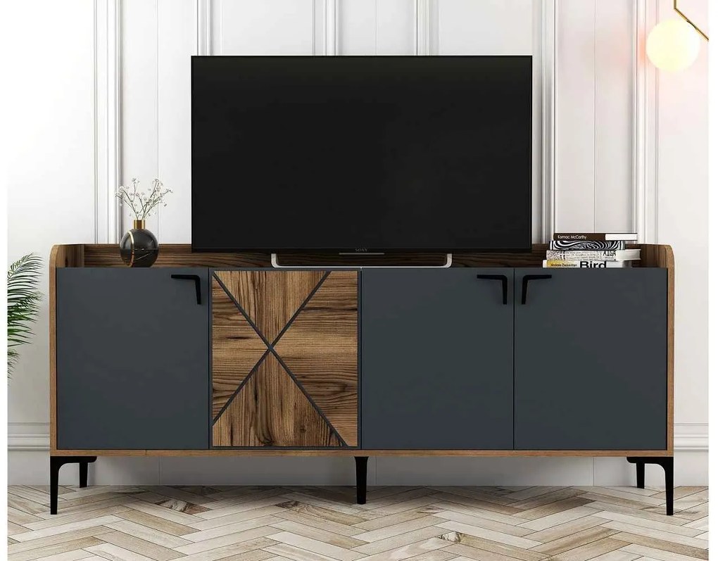 Designová komoda Mahdis 180 cm antracitová