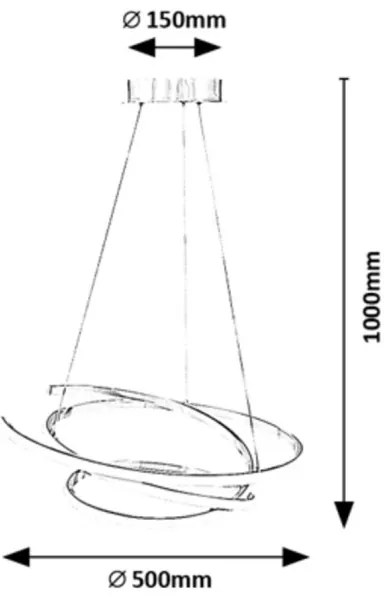 Rabalux 72020 - LED Lustr na lanku ESILDA LED/42W/230V 4000K