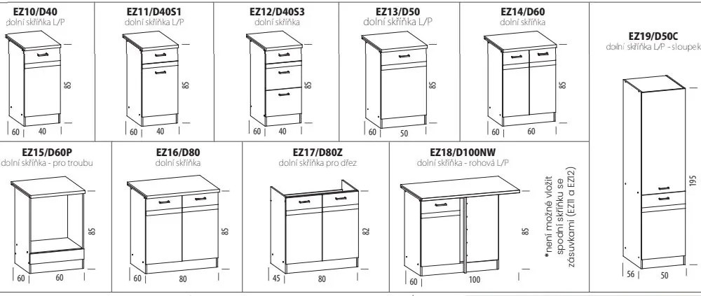 Kuchyňská linka ELIZA 240 tmavá