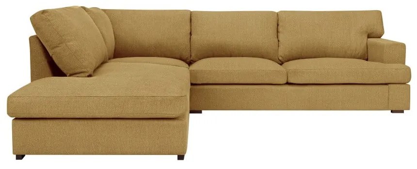 Hořčicově žlutá rohová pohovka Windsor & Co Sofas Daphne, levý roh