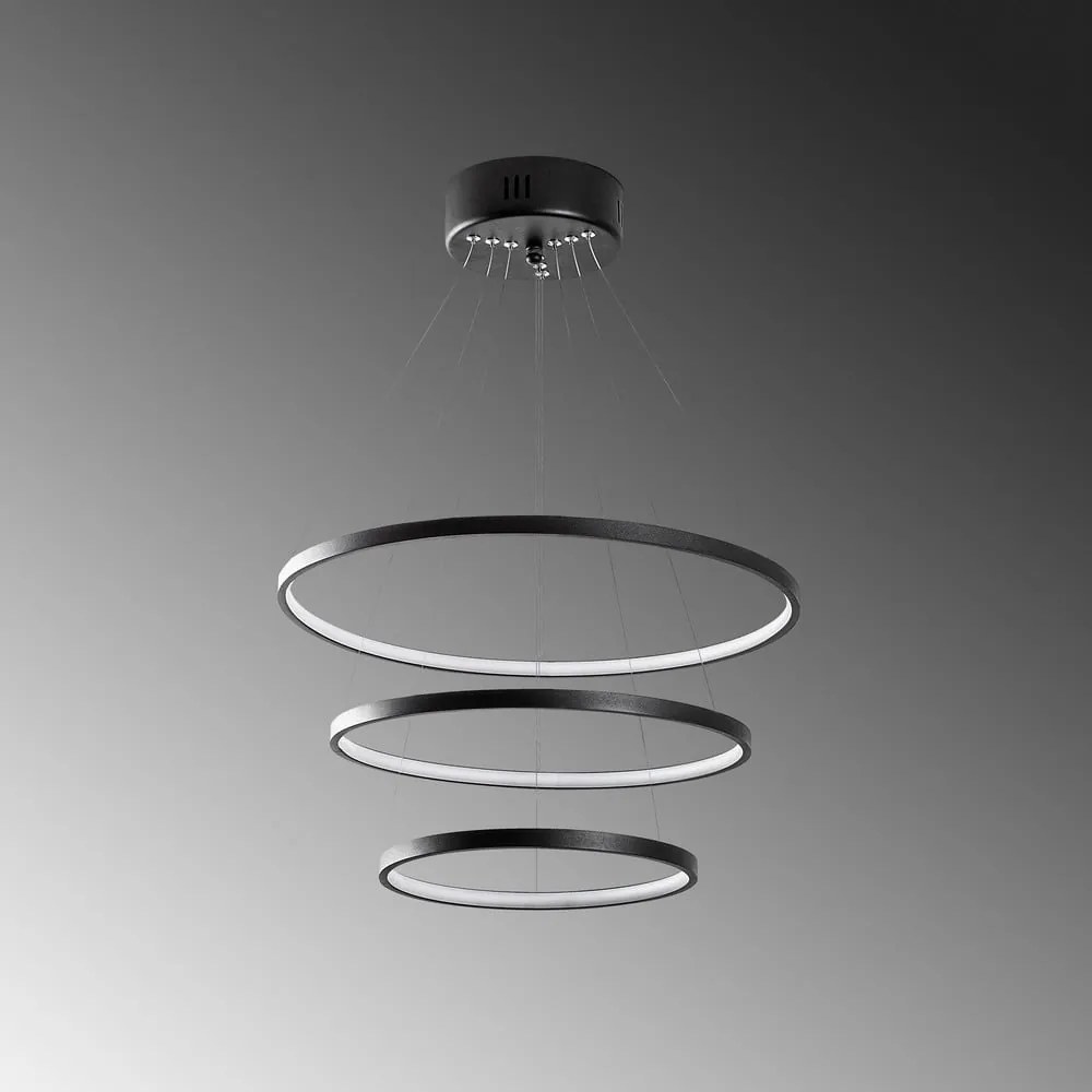 Černé LED závěsné svítidlo ø 50 cm Simit – Opviq lights