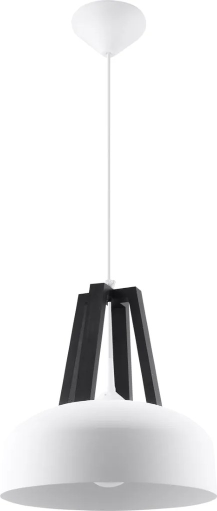 Sollux Lighting Závěsná lampa CASCO bílá/černá