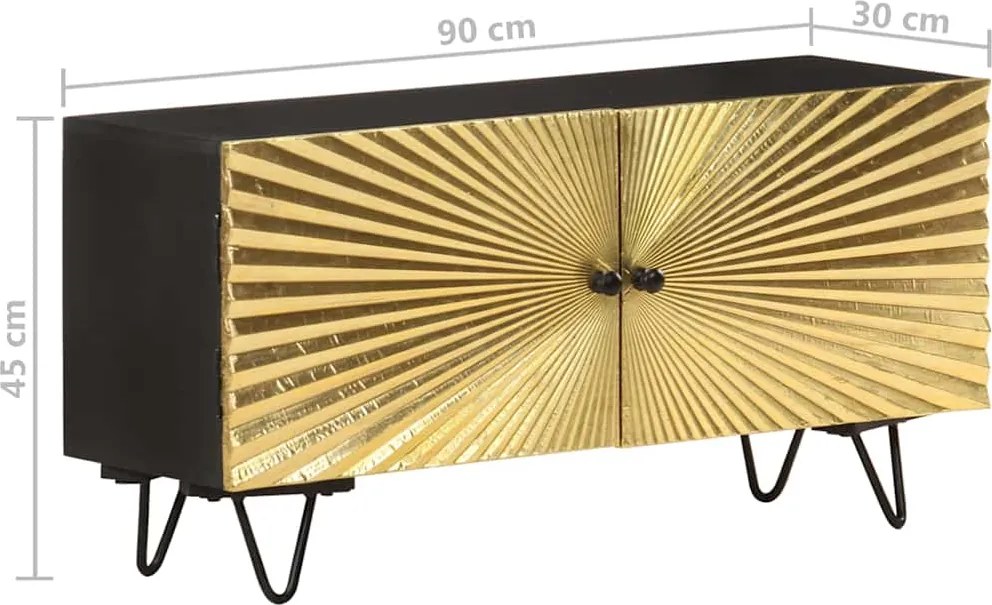 TV stolek 90 x 30 x 45 cm masivní mangovníkové dřevo 322681