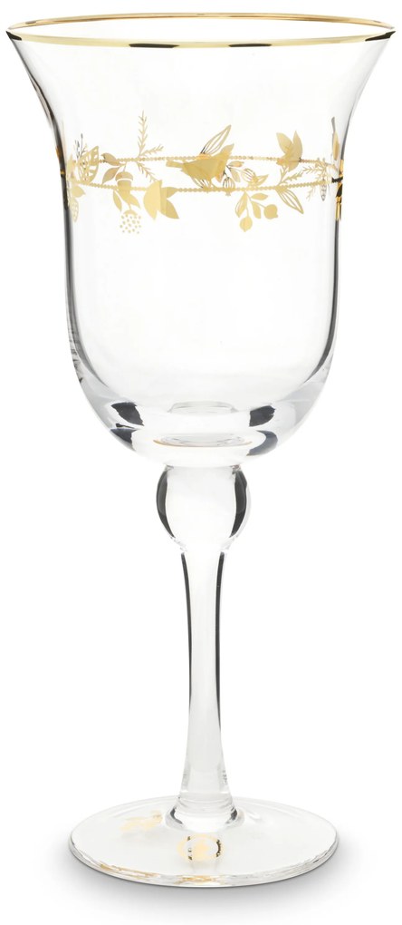 Pip Studio Love Birds sklenice na víno, 365ml (zdobená sklenice na víno 365ml)