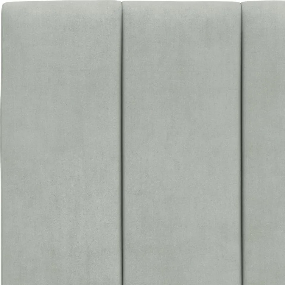 Postel s matrací Hanko světle šedá 90 x 200 cm samet 3208574