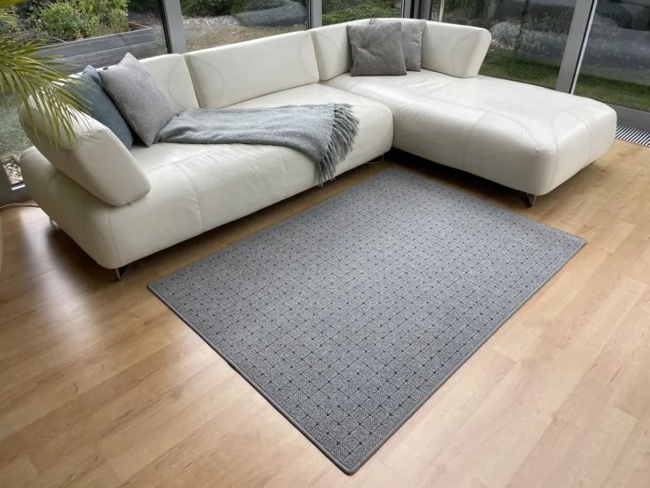 Vopi, Kusový koberec Udinese šedý, 200x300, šedá, chodba / předsíň