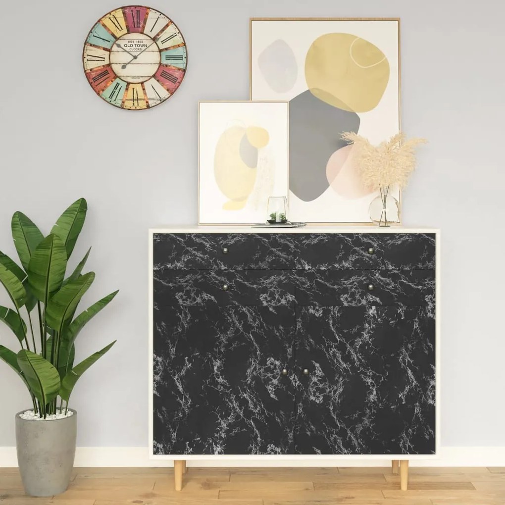 Samolepící tapeta na nábytek černý kámen 500 x 90 cm PVC 326143