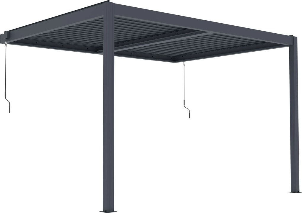 Bioklimatická pergola G21 Trenton Premium 4x3 m, antracitová hliníková
