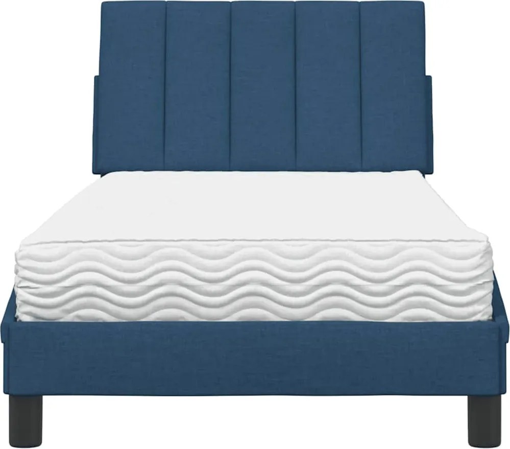 Postel s matrací Hanko modrá 90 x 190 cm textil 3310502