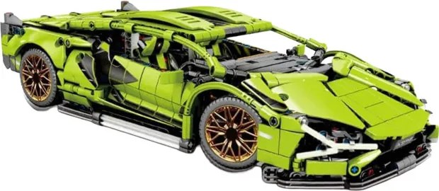 Stavebnice auta SUPERCAR No.J2007 zelená - 470 dílků