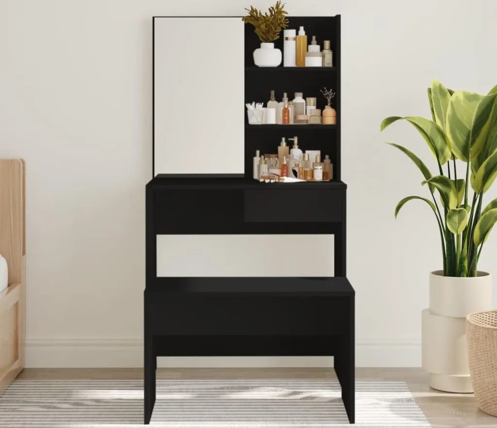 vidaXL Toaletní stolek se zrcadlem 74,5 x 40 x 141 cm [802807] Barva: dub artisan