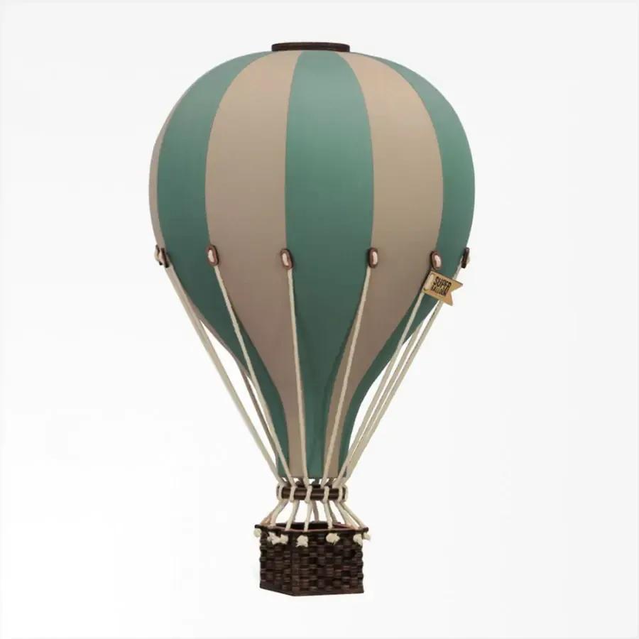 Dekorační horkovzdušný balón- mátová/krémová - M-33cm x 20cm