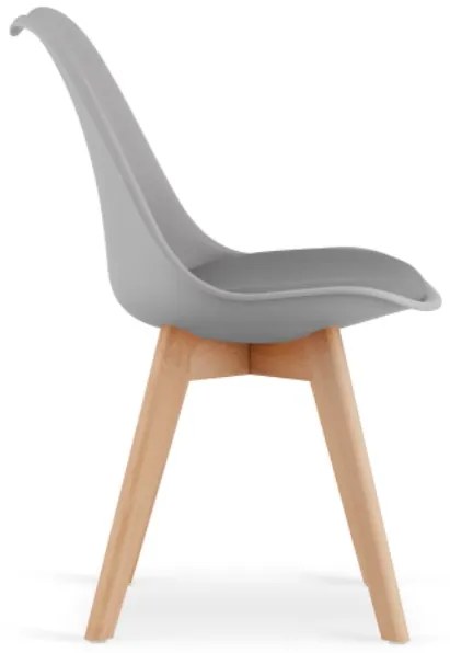 Jídelní židle SCANDI světle šedé 4 ks - skandinávský styl