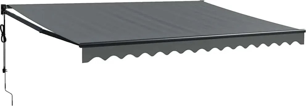 Automatická zatahovací markýza antracitová 4,5 x 3 m 3154514