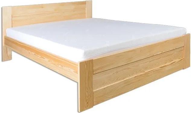 Dřevěná masivní postel 140x200 cm LK102 borovice masiv-přirodní