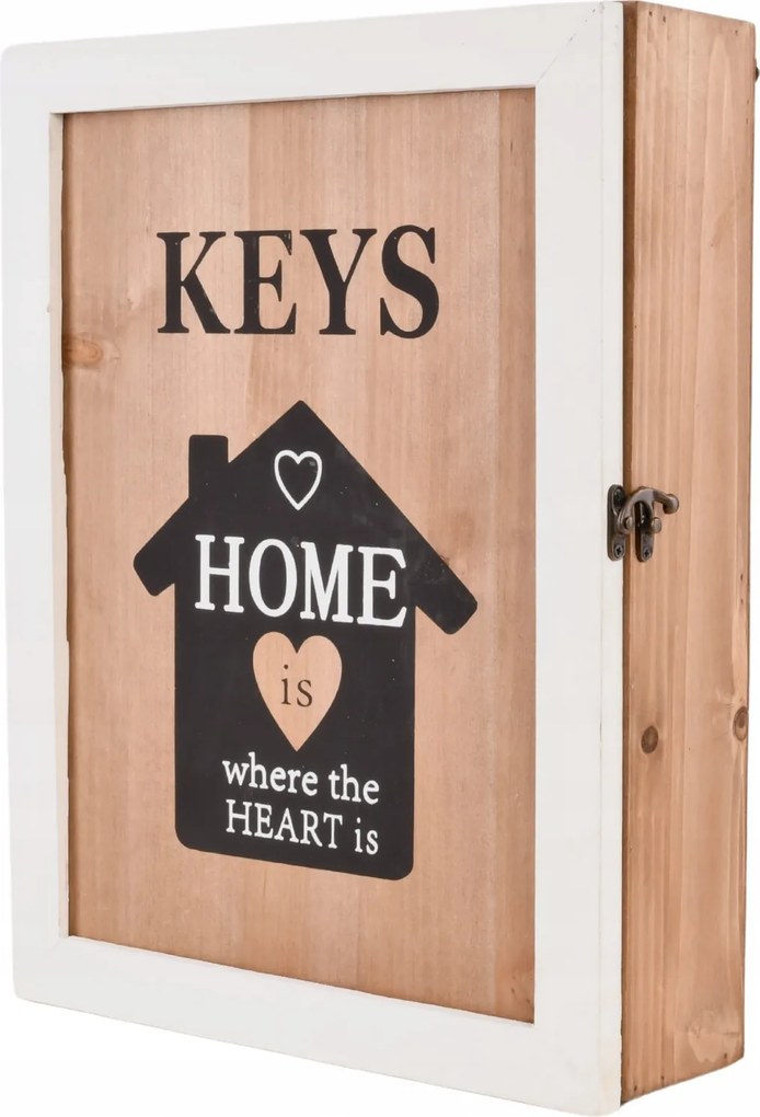 Skříňka Na Klíče Věšák Home Keys béžová 30x10x40 cm organizér